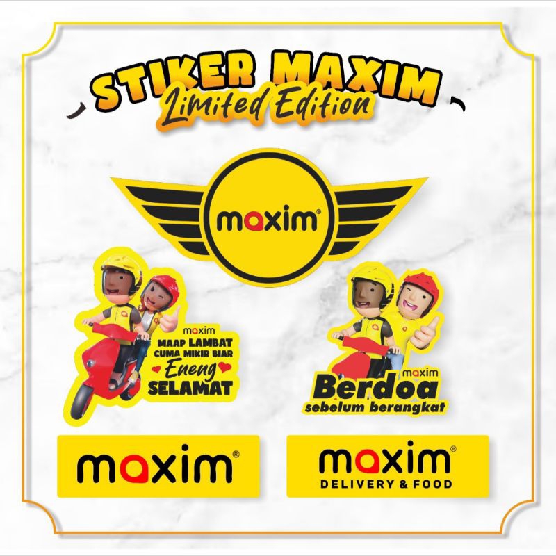 Jual STIKER MAXIM HELM BESAR | MOTOR | MOBIL OJEK ONLINE / TEMPAT ...