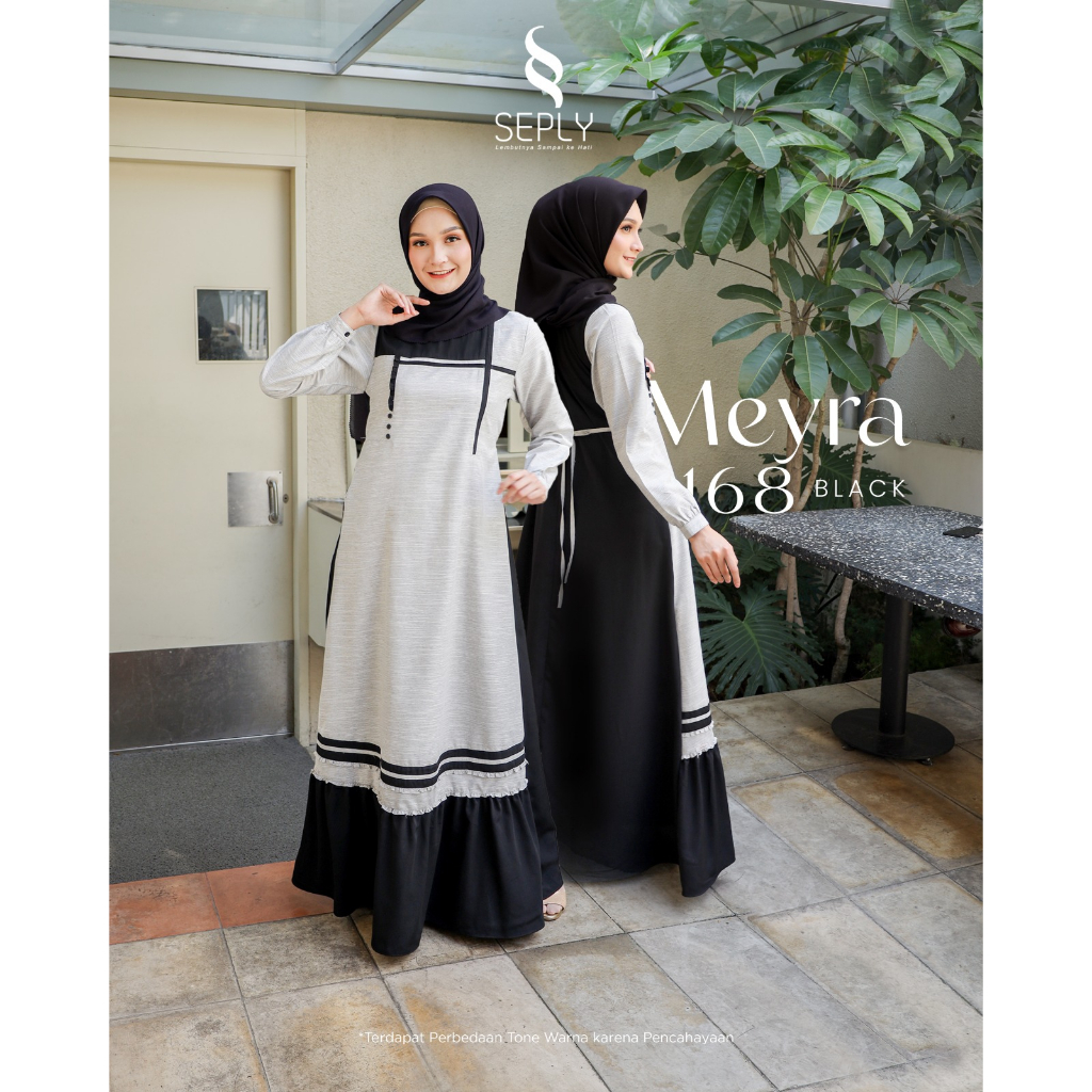 Jual Ethica Seply Gamis hitam terbaru Meyra 168 Black | Shopee Indonesia