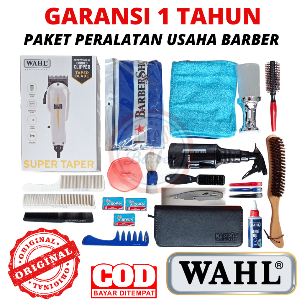 Jual Alat Cukur Rambut Paket Barber - Peralatan Usaha Barbershop ...