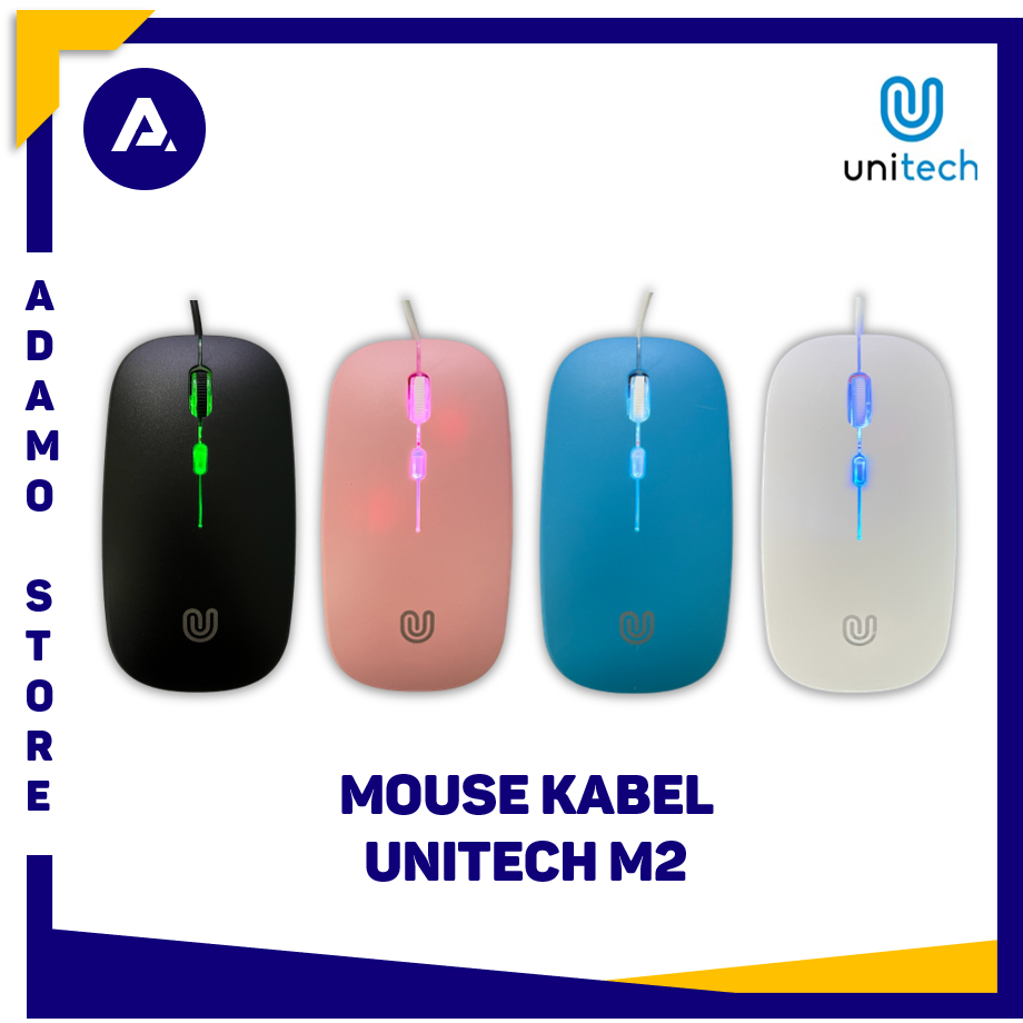Jual Mouse Kabel Unitech M2 Super Slim LED Optical USB Mouse | Shopee ...