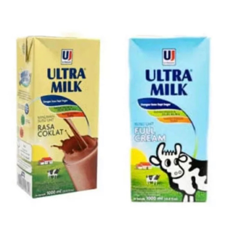 Jual ULTRAMILK Full Cream dan Cokelat 1000ml | Shopee Indonesia