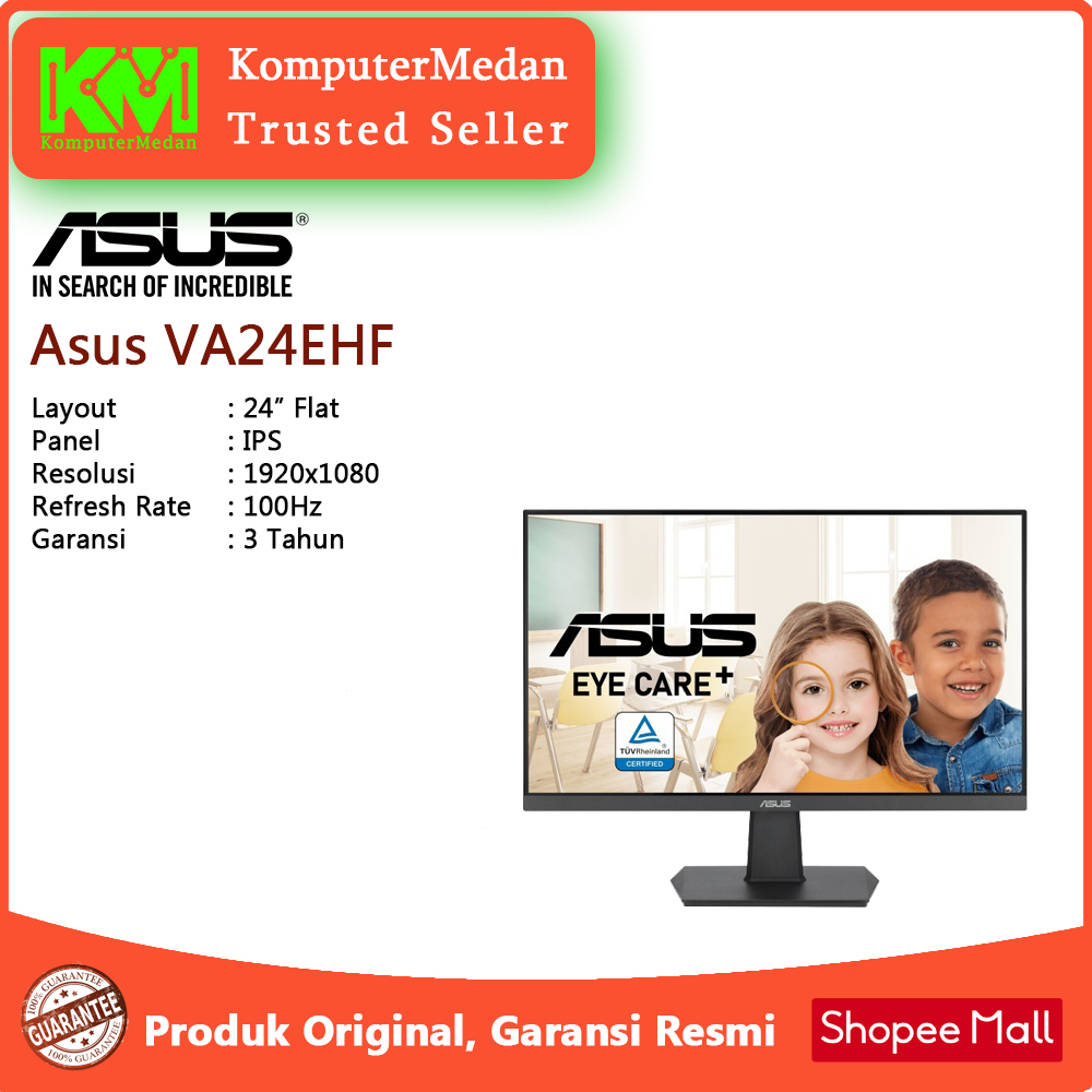 Jual Monitor LED ASUS VA24EHF 24EHF VA24EH (23.8") IPS 1ms 100Hz Eye ...