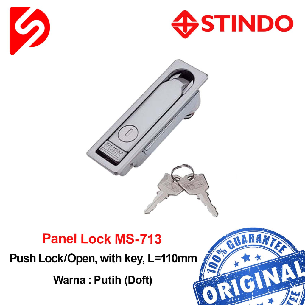 Jual Kunci panel MS-713 Push Lock/Open With key, L=110mm STINDO ...