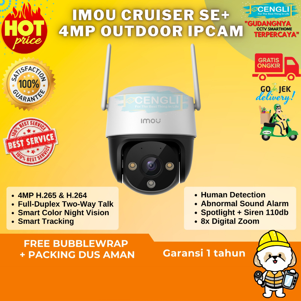 Jual IMOU CRUISER SE+ 4MP IPC-S41FEP-0360B OUTDOOR FULL COLOR WIFI ...