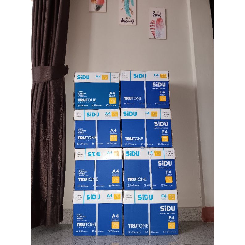 Jual kertas HVS 75 gsm 500 lembar sidu A4 & F4 - sidu paperone copy paper | Shopee Indonesia