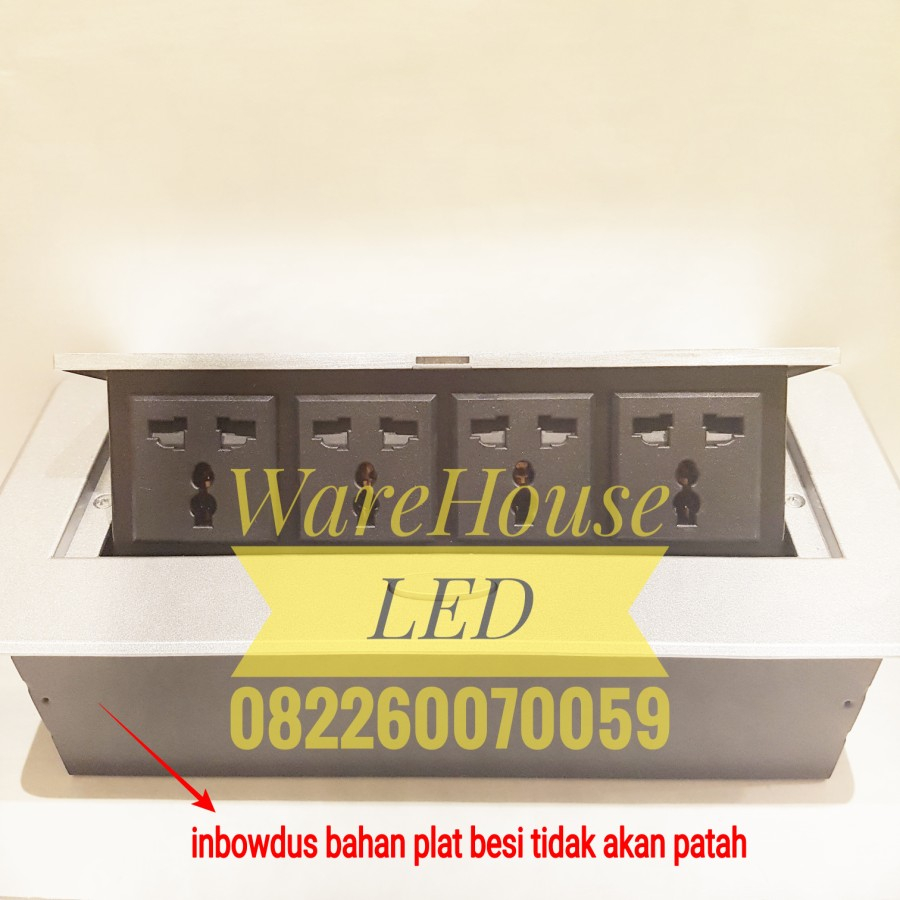 Jual Stop Kontak Meja Flip Up Stopkontak Table 4 Colokan 3Pin UNIVERSAL ...