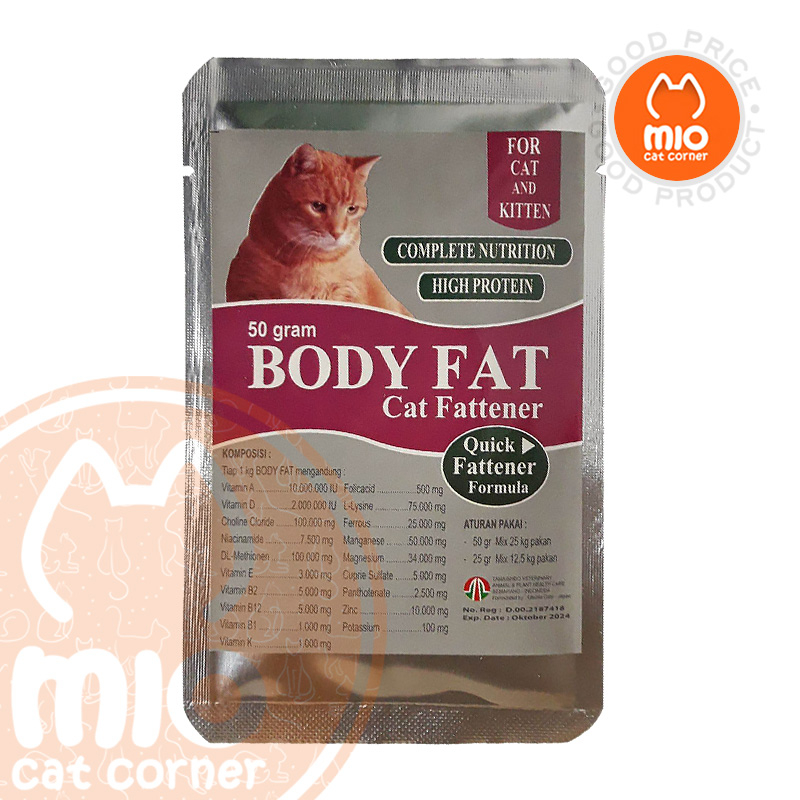 Jual BODY FAT Cat Fattener Vitamin Penggemuk Kucing | Shopee Indonesia