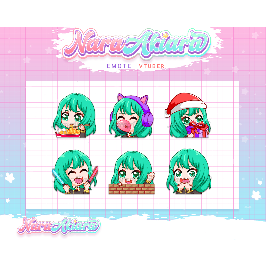 Jual Tambahkan Pesona pada Streaming Anda dengan Emote Vtuber Siap ...