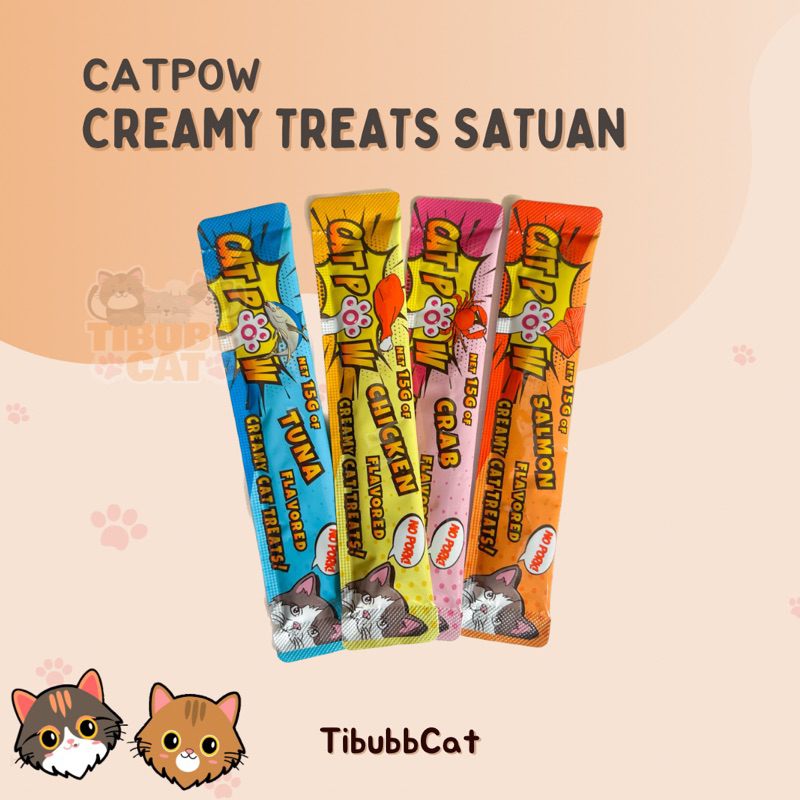 Jual Catpow Creamy Treats Satuan Snack Kucing Satuan | Shopee Indonesia