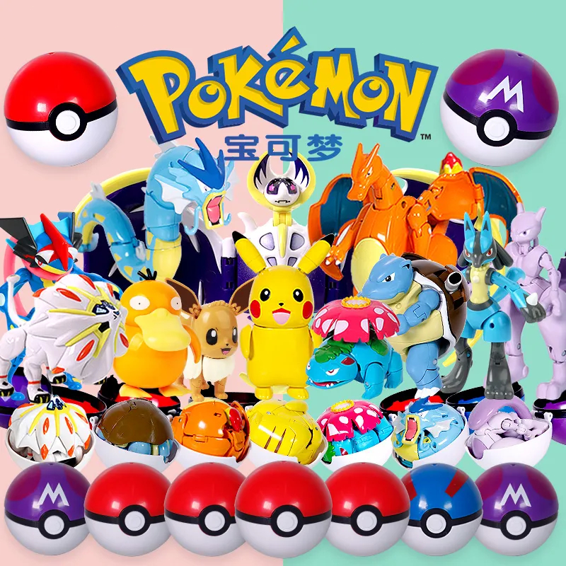 Jual Mainan Pokemon Pokeball Toy With Pokemon Action Figure Poke Ball ...