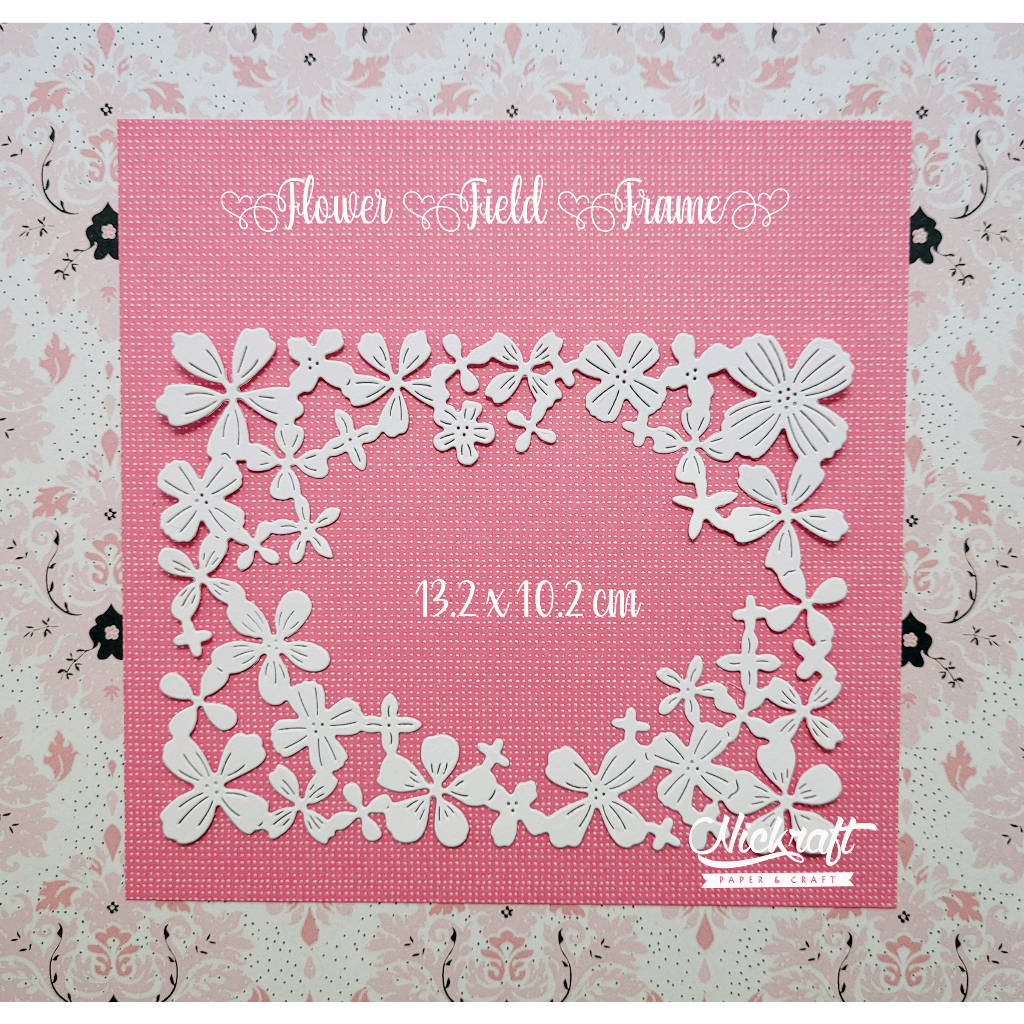 Jual FLOWER FIELD FRAME - Hiasan Scrapbook Jurnal Die Cut Journaling ...