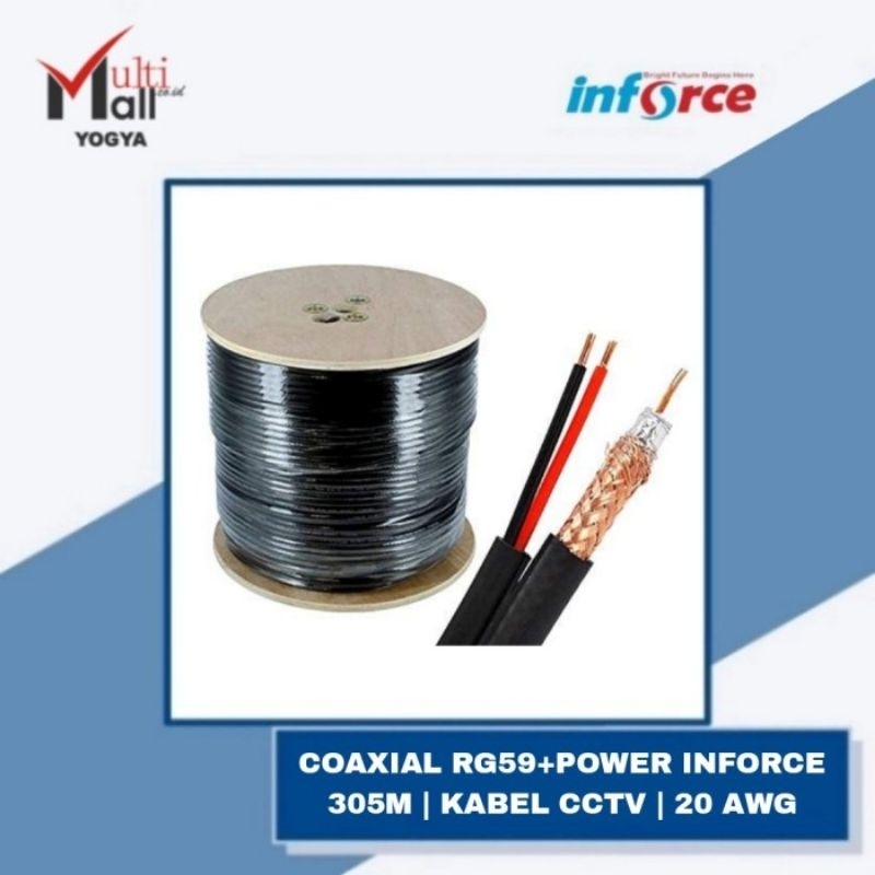 Jual KABEL CCTV RG59+POWER INFORCE KABEL COAXIAL 305 METER | Shopee Indonesia