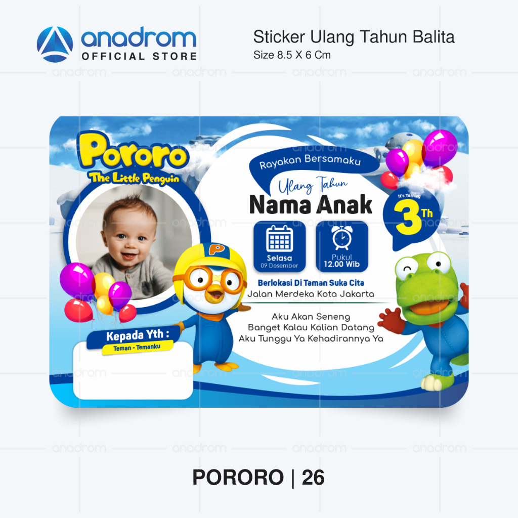 Jual Sticker Label Ulang Tahun Balita | Sticker Label Box Makanan ...