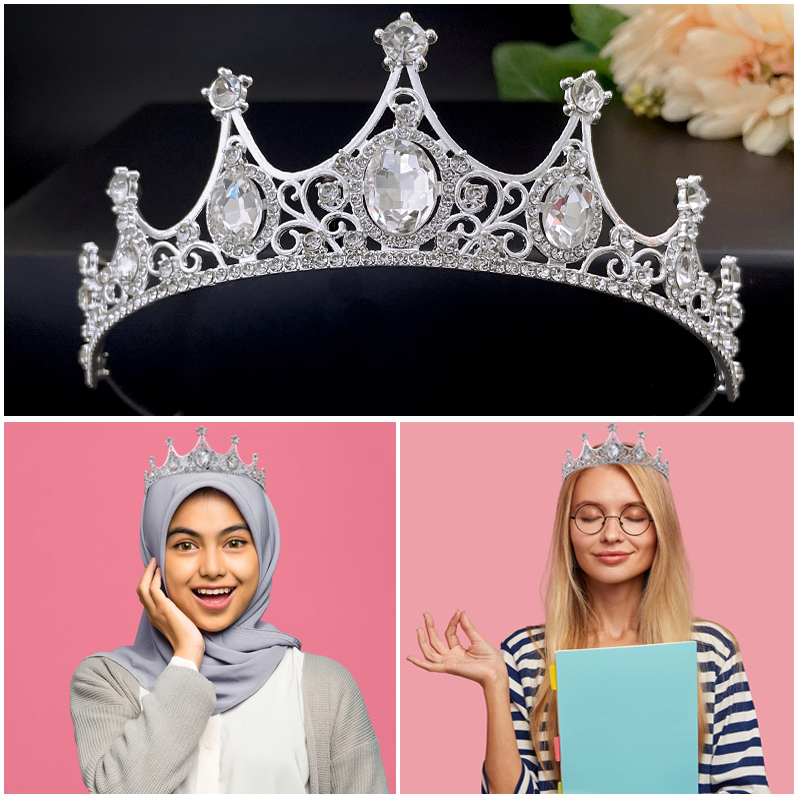 Jual mahkota Hiasan Kepala Mahkota Pengantin Kristal untuk Pernikahan ...