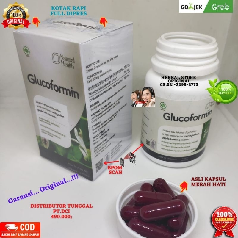 Jual GLUCOFORMIN ASLI ORIGINAL OBAT DIABETES KENCANG MANIS PANKREAS ...