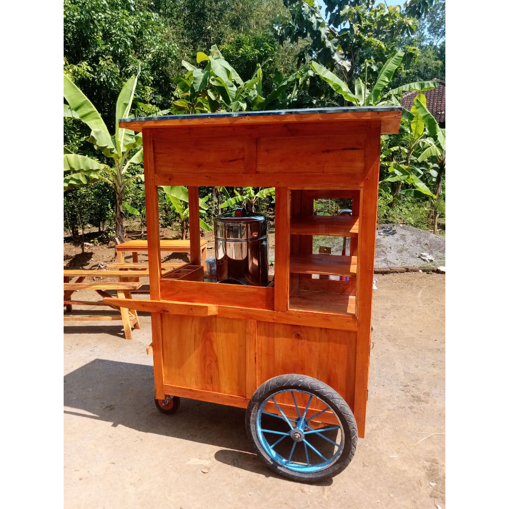 Jual gerobak bakso dan satu dandang roda tiga free ongkir | Shopee ...