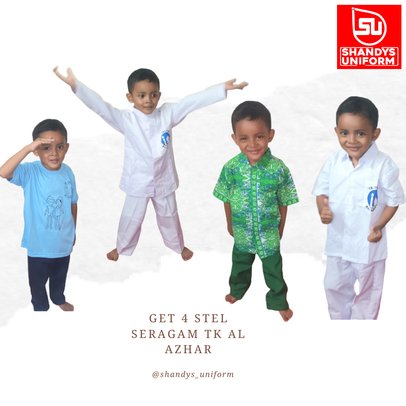 Jual paket baju seragam tk al azhar putra (4 stel) - shandys uniform ...