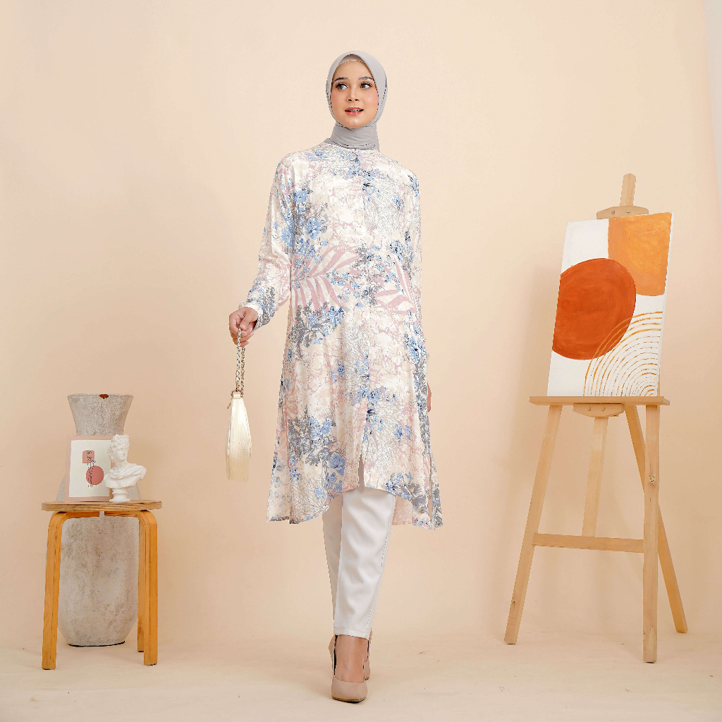 Jual LONG TUNIK RAYON VISCOSE PREMIUM BUSUI/TUNIK RAYON MOTIF TERBARU ...