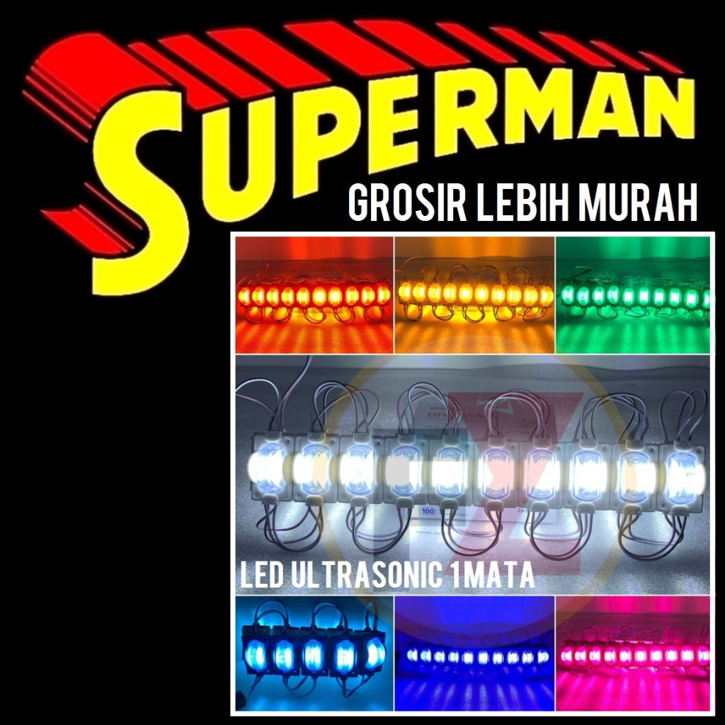 Jual LED ULTRASONIC 1 MATA 12V lampu modul 1mata waterproof neon box ...