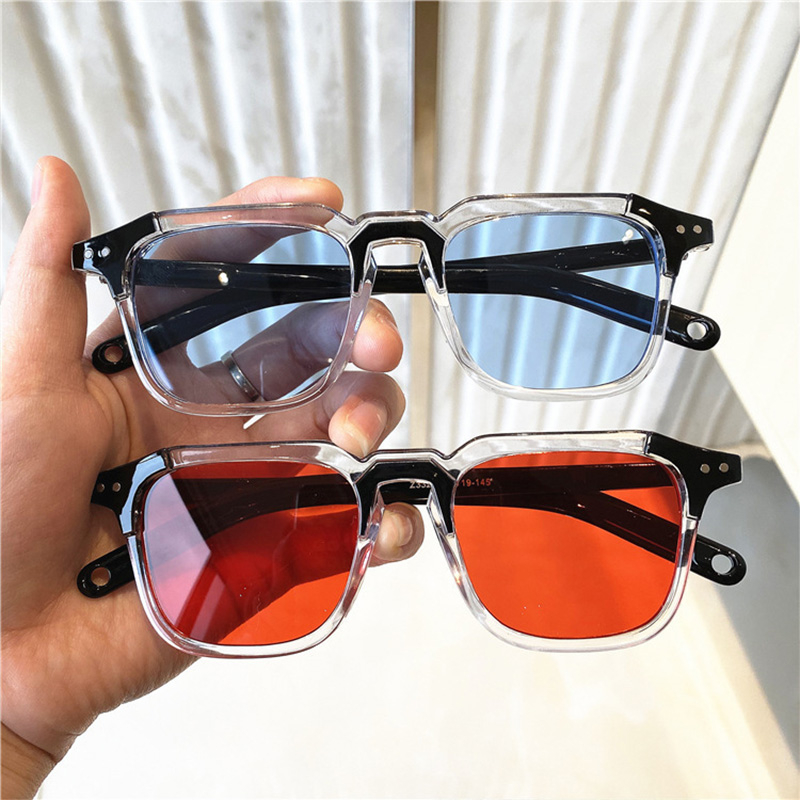 Jual 【COD】Kacamata Hitam Candy Persegi Wanita Dan Pria Warna Optik Anti ...