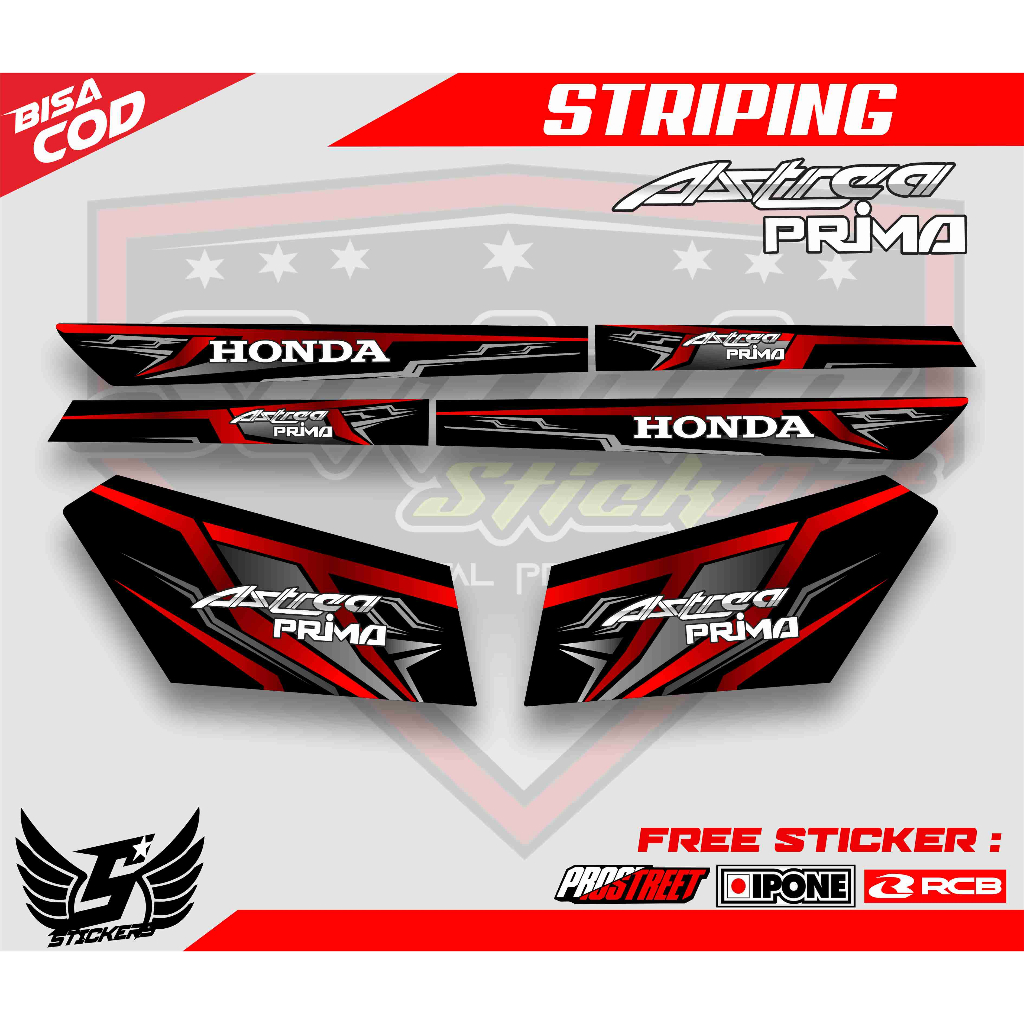Jual STRIPING VARIASI ASTREA HONDA PRIMA / STICKER LIST MOTOR ASTREA ...