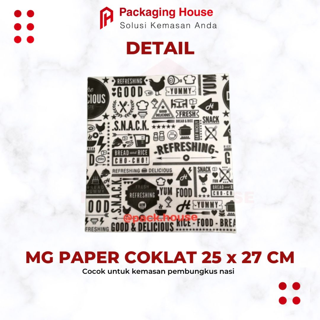 Jual [100 lembar] KERTAS NASI KFC | MG PAPER LAMINASI | Kertas Nasi KFC ...