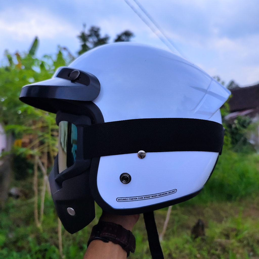 Jual HELM BOGO RETRO KLASIK GOGGLE MASK TOPENG KAIROZ | Shopee Indonesia