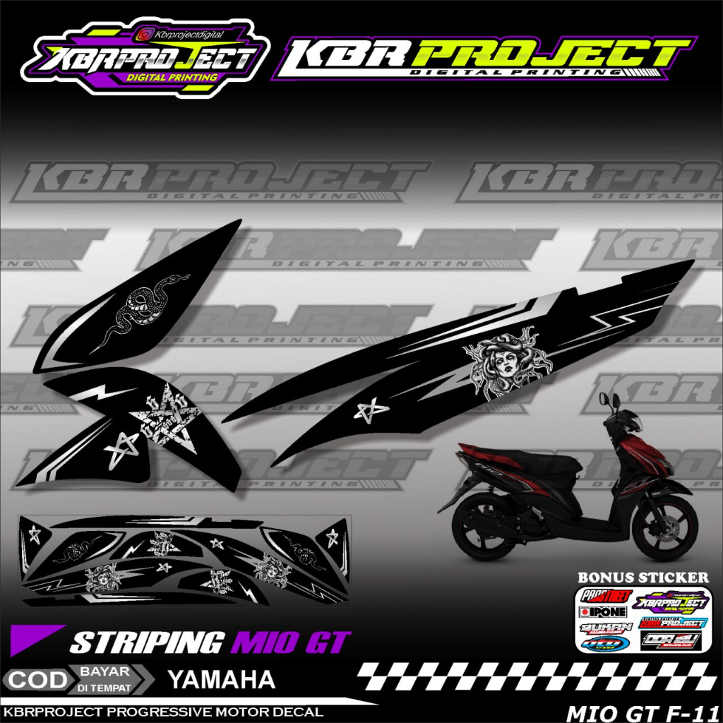 Jual MIO GT MEDUSA STIKER STRIPING PREMIUM MOTOR KEREN VARIASI MOTOR ...