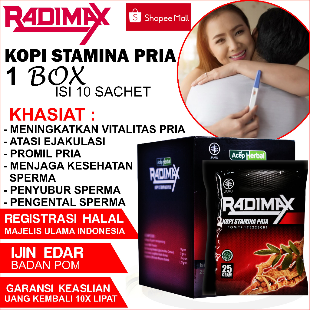 Jual Kopi Stamina Pria Kuat Tahan Lama - Kopi Herbal Radimax Isi 10 ...