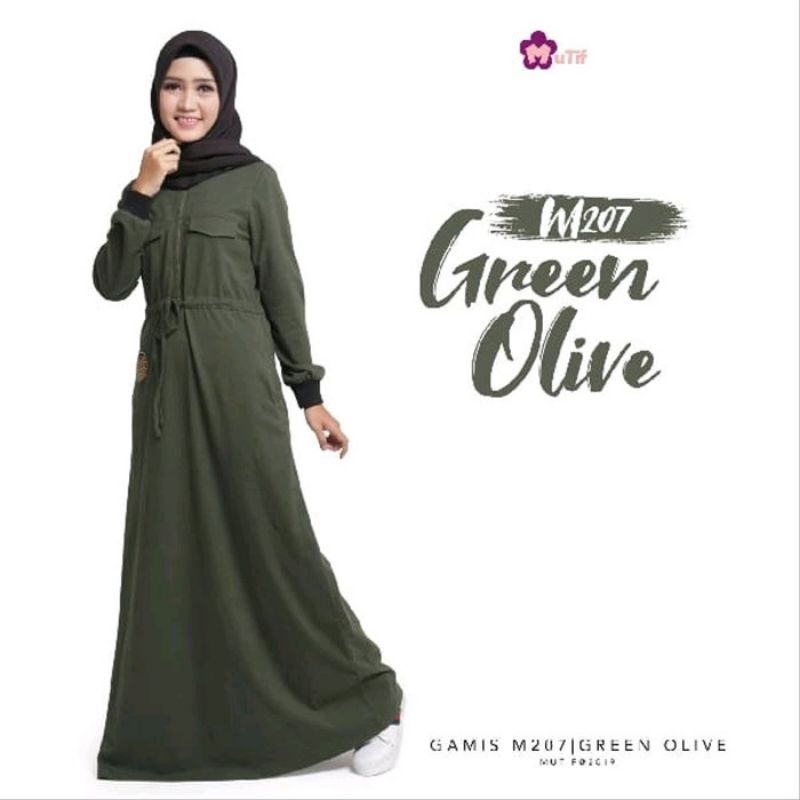 Jual GAMIS MUSLIM MUTIF GMS 207 GREEN OLIVE | Shopee Indonesia