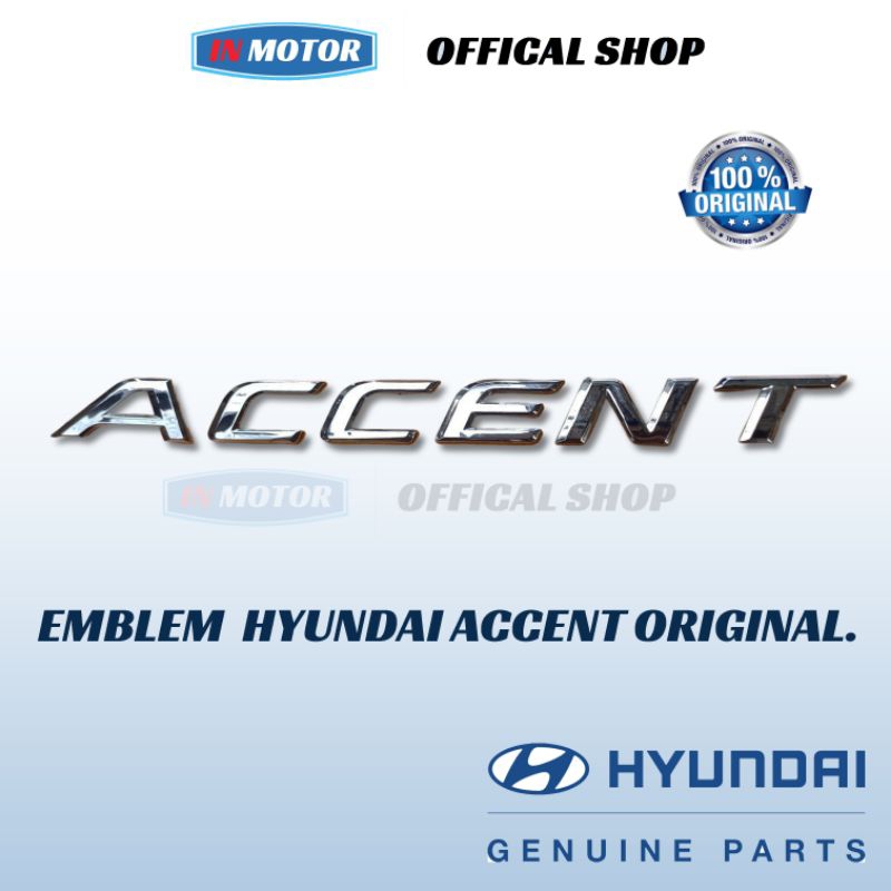 Jual Emblem HYUNDAI ACCENT ORIGINAL / Logo nama hyundai accent asli 100 ...