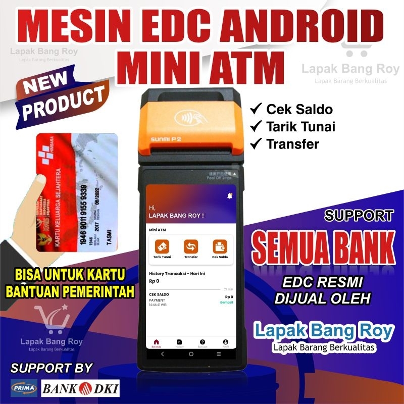 Jual EDC ANDROID P2 Mini Bank | Shopee Indonesia