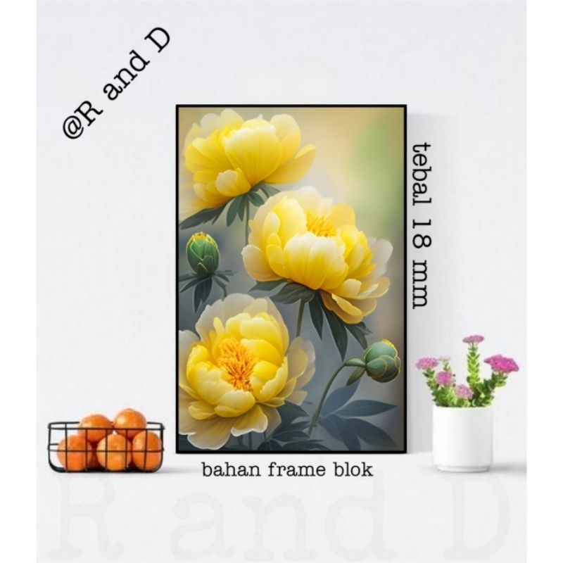 Jual Poster gambar bunga mawar ukuran 47x31, hiasan dinding bingkai ...