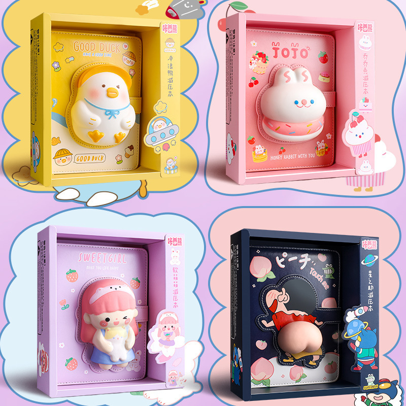 Jual Buku diary peach, duck, rabbit, sinchan squishy lucu / journal ...