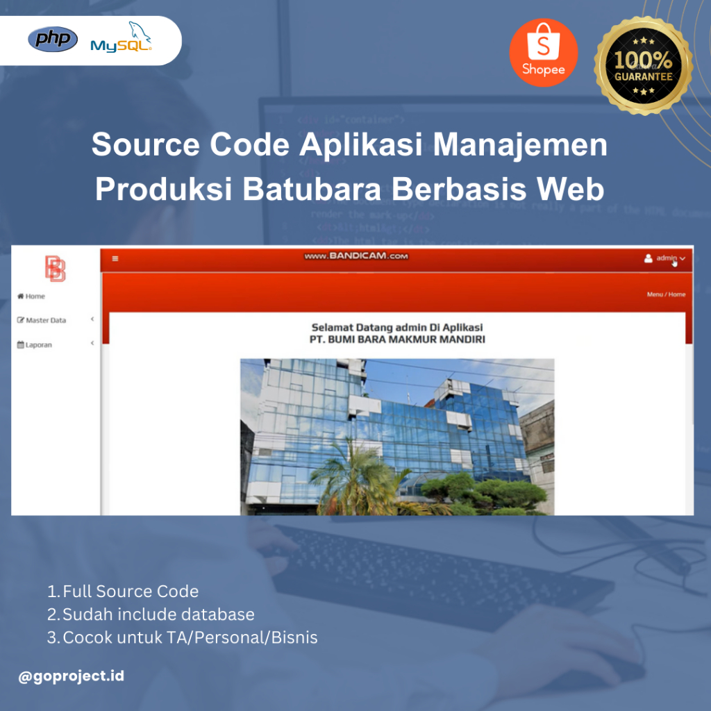 Jual Source Code Aplikasi Manajemen Produksi Batubara Berbasis Web | Shopee Indonesia