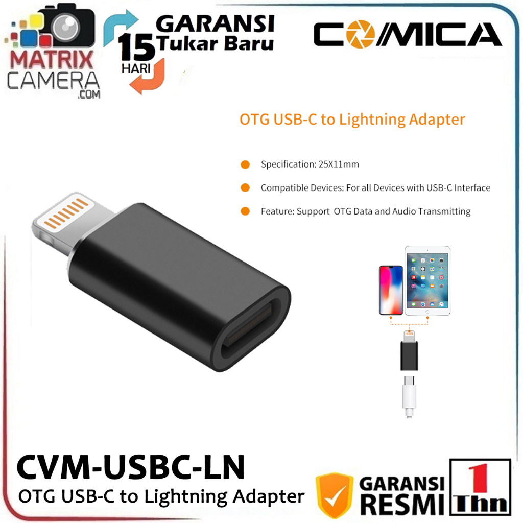 Jual COMICA CVM-USBC-LN OTG USB Type-C to Lightning Adapter | Shopee ...