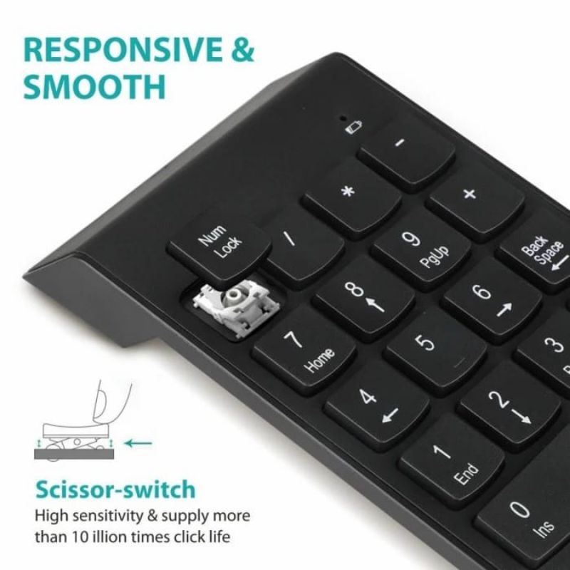 Jual KEYBOARD MUMERIC KEYPAD MINI NUMPAD NUMLOCK 18 KEYS 2.4G WIRELESS | Shopee Indonesia