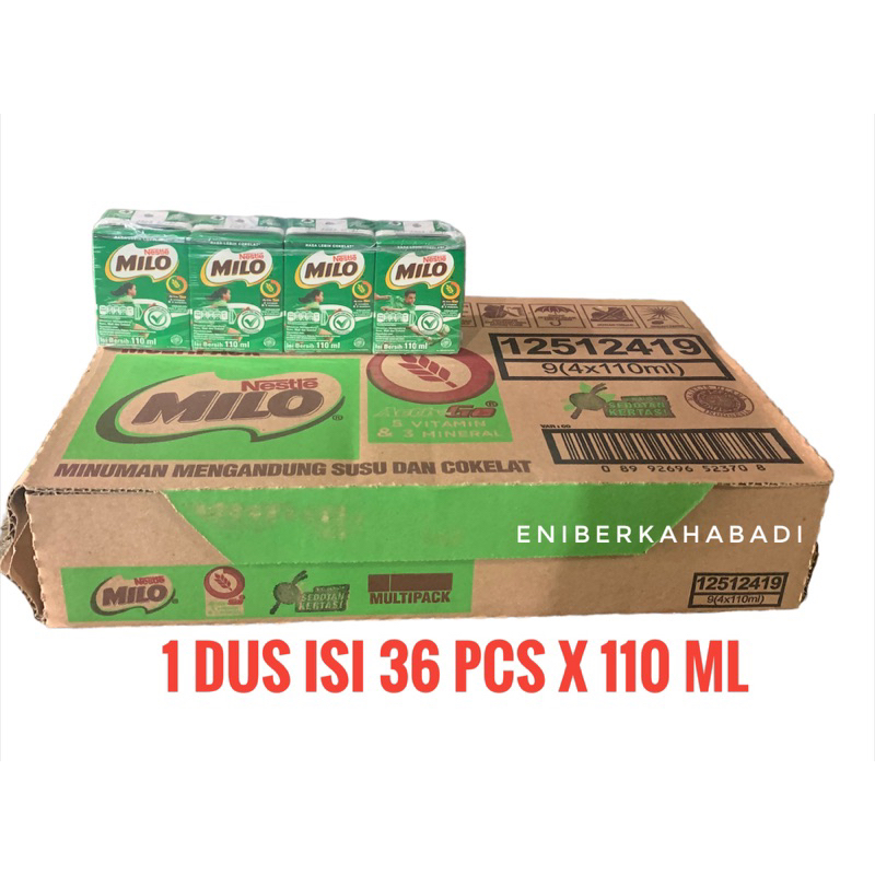 Jual Milo UHT Coklat exp date Februari 2025 110 ml / Milo Coklat UHT 180ml Active Go 1 Karton ...