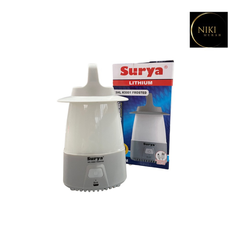 Jual Lampu Lentera Emergency 50 SMD LED SURYA LITHIUM SHL-K5001 FROSTED ...