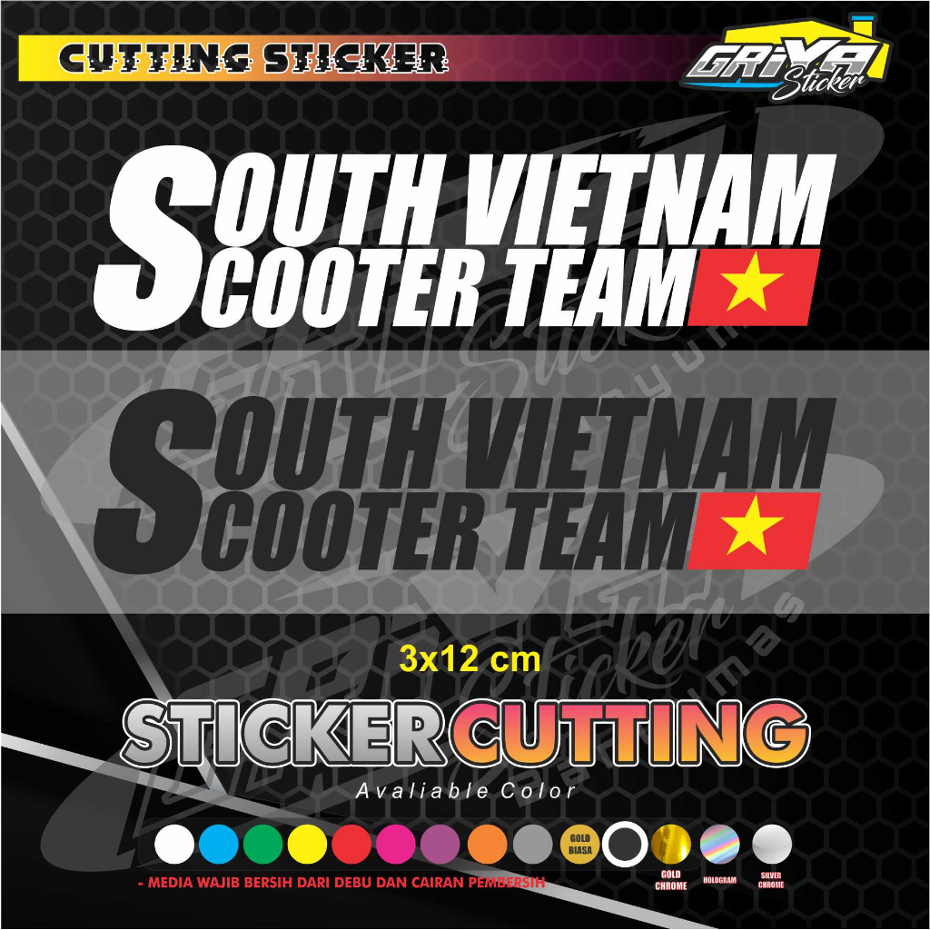 Jual STICKER STIKER CUTTING VIRAL SOUTH VIETNAM SCOOTER TEAM VARIO PCX ...