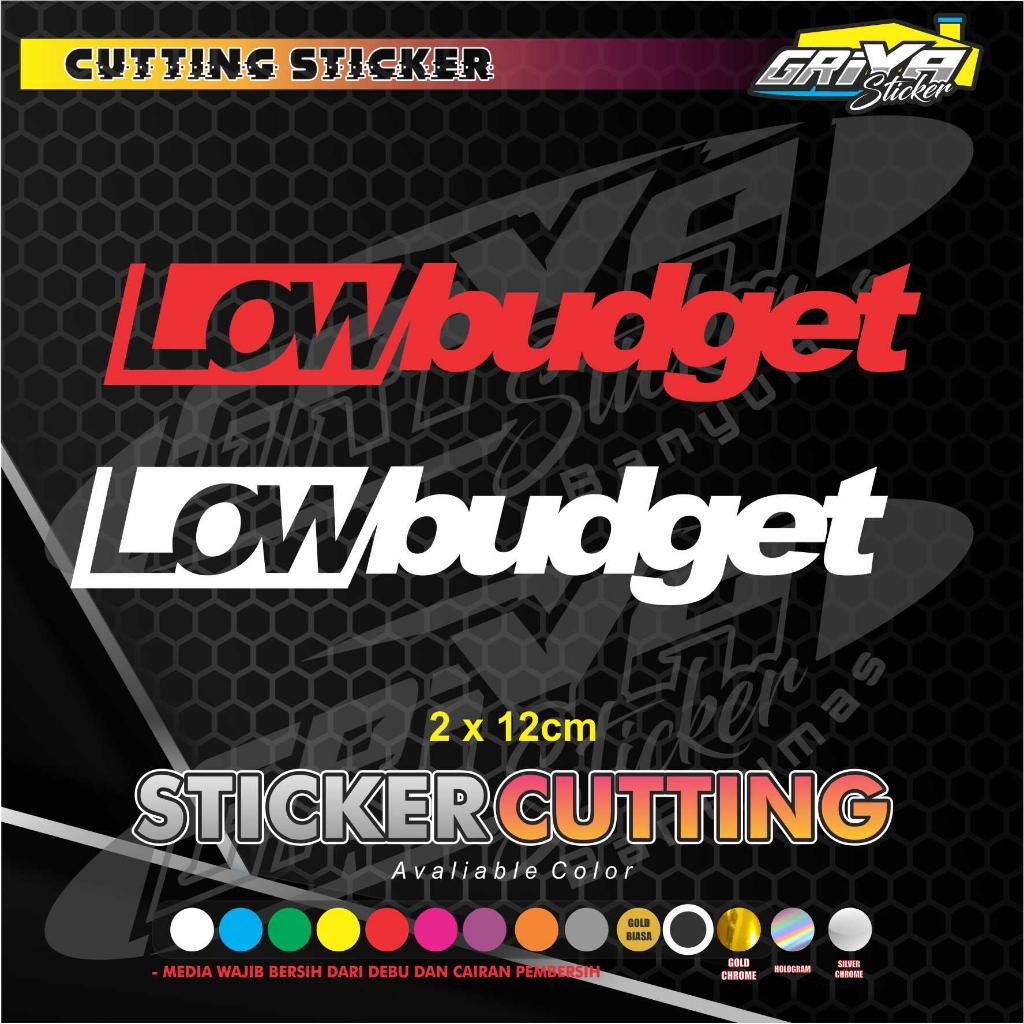 Jual STICKER STIKER CUTTING VIRAL LOW BUDGET STICKER HITS LOWBUDGET ...