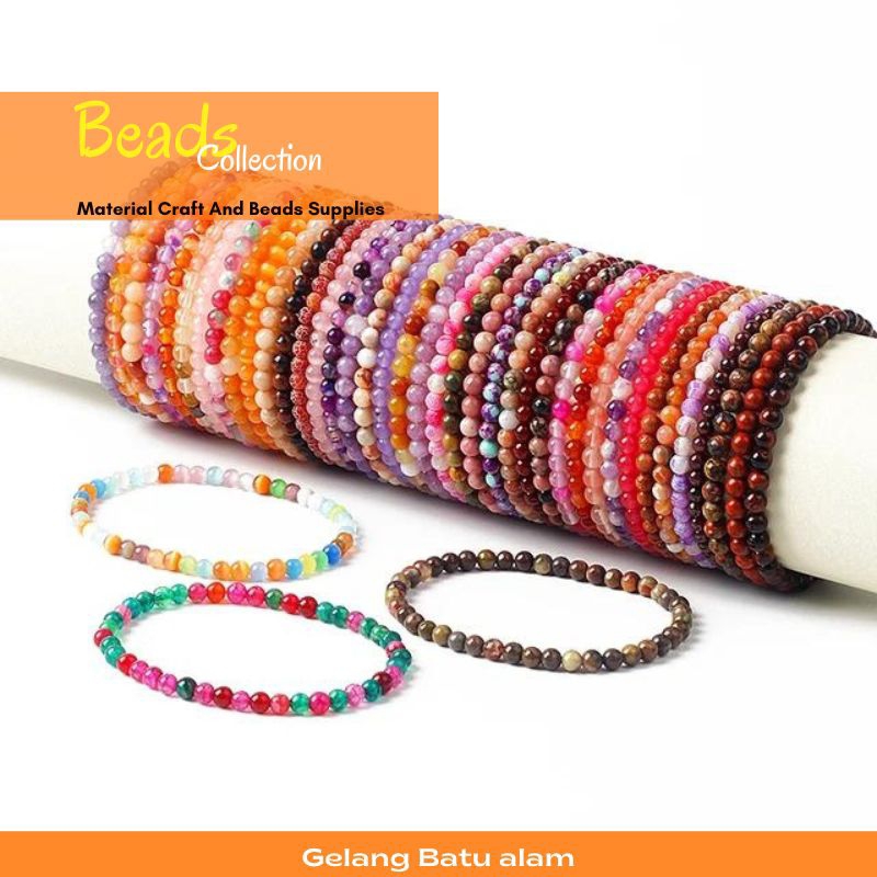 Jual Gelang Batu Pesona Energi 4Mm Manik-manik Batu Alami Perhiasan ...