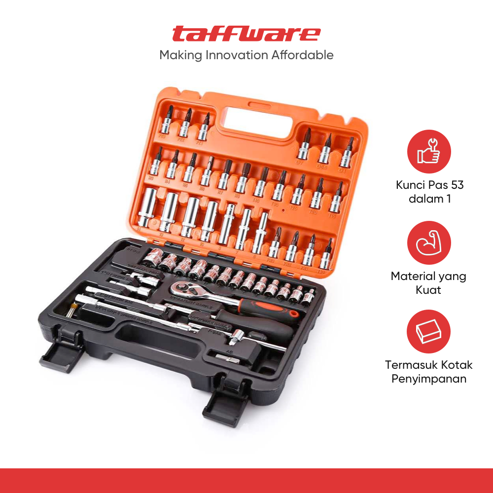 Jual Taffware Peralatan Set Kunci Pas 53 in 1 - CR-V53 | Shopee Indonesia