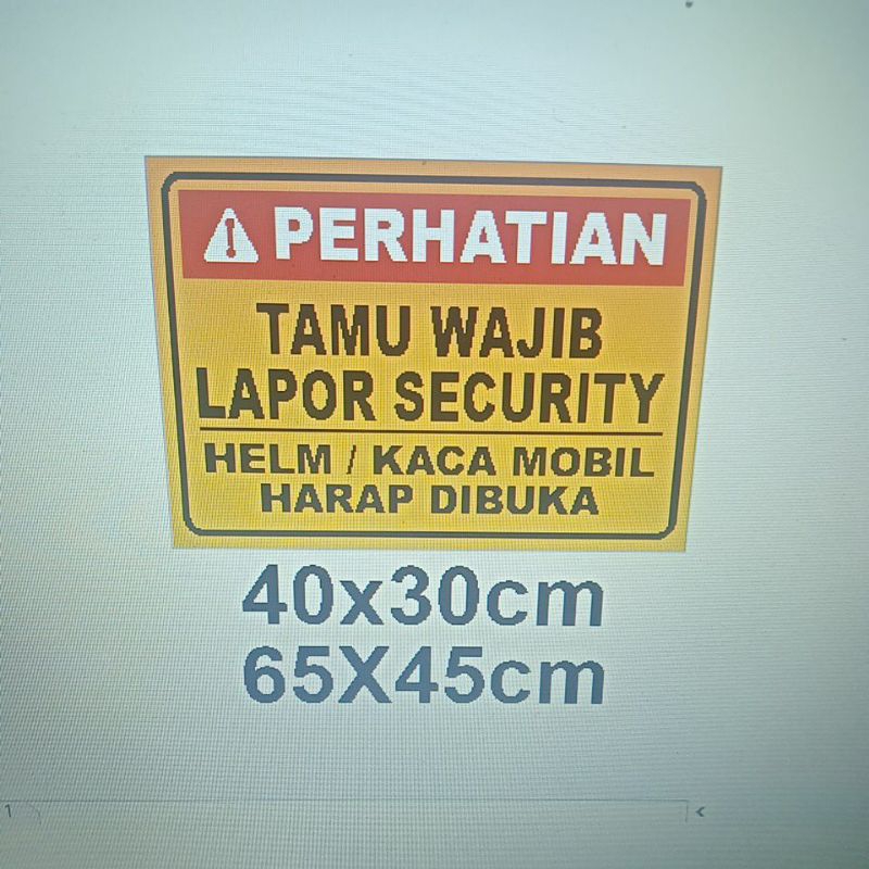 Jual stiker Perhatian tamu wajib lapor Security | Shopee Indonesia Jual stiker Perhatian tamu wajib lapor Security | Shopee Indonesia