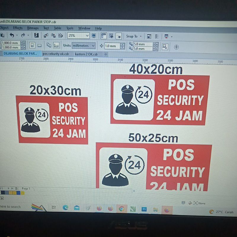 Jual stiker Pos Security 24jam | Shopee Indonesia