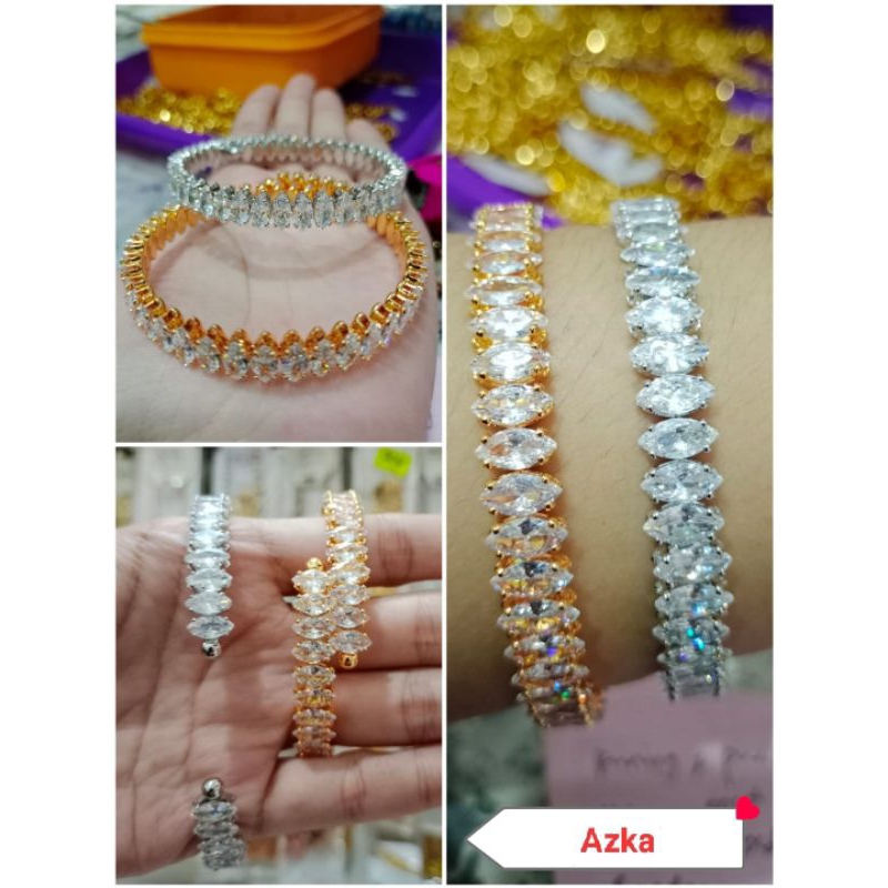 Jual gelang titan permata gold dan silver | Shopee Indonesia