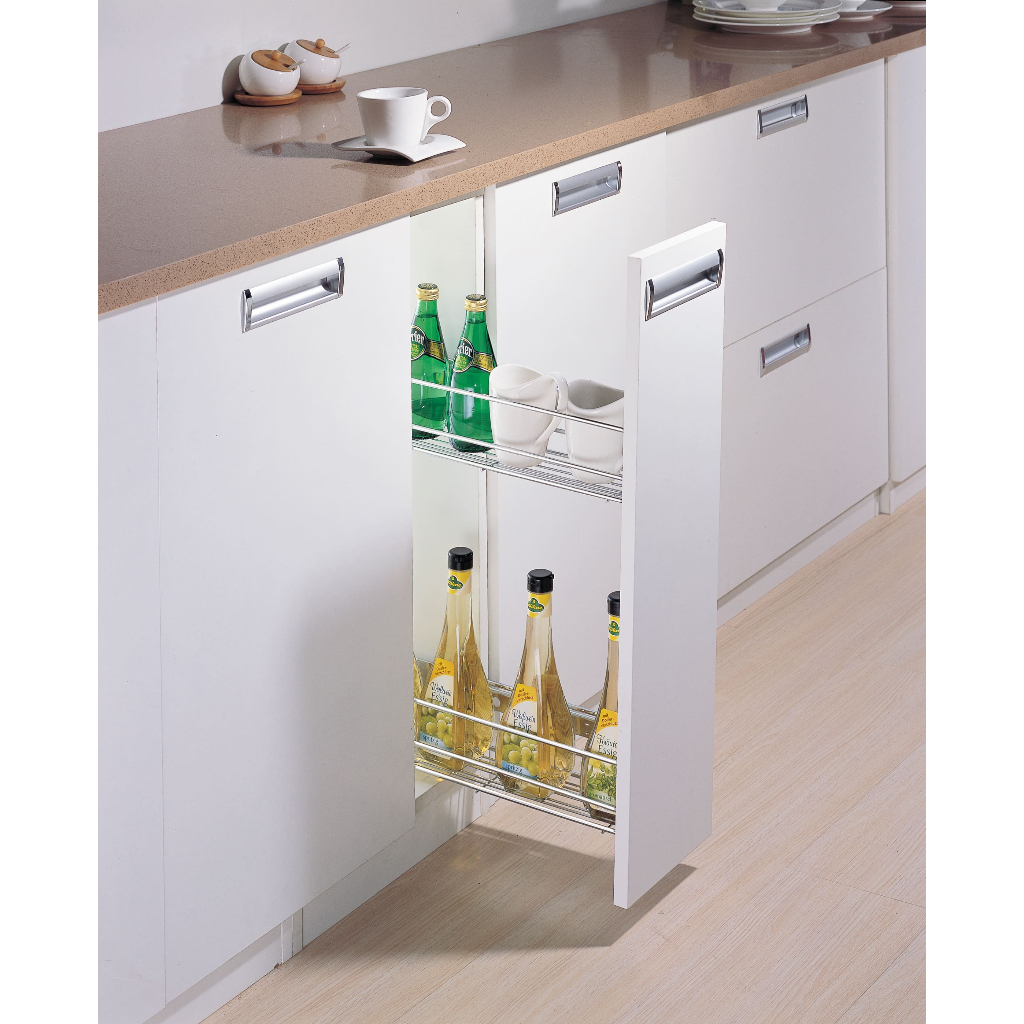 Jual Rak Botol Tarik dan Gelas Chrome Steel / Rak Botol 2 Susun / Rak ...