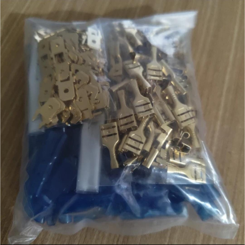 Jual HARGA PER ( 100 SET ) SKUN PCB GOLD MOBIL 6.3MM PLUS KARET BIRU ...