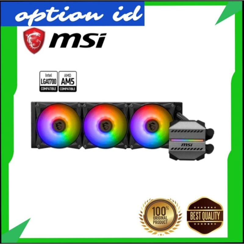Jual Liquid CPU Cooler MSI MAG CORELIQUID M360 | 360mm ARGB - Black | Shopee Indonesia