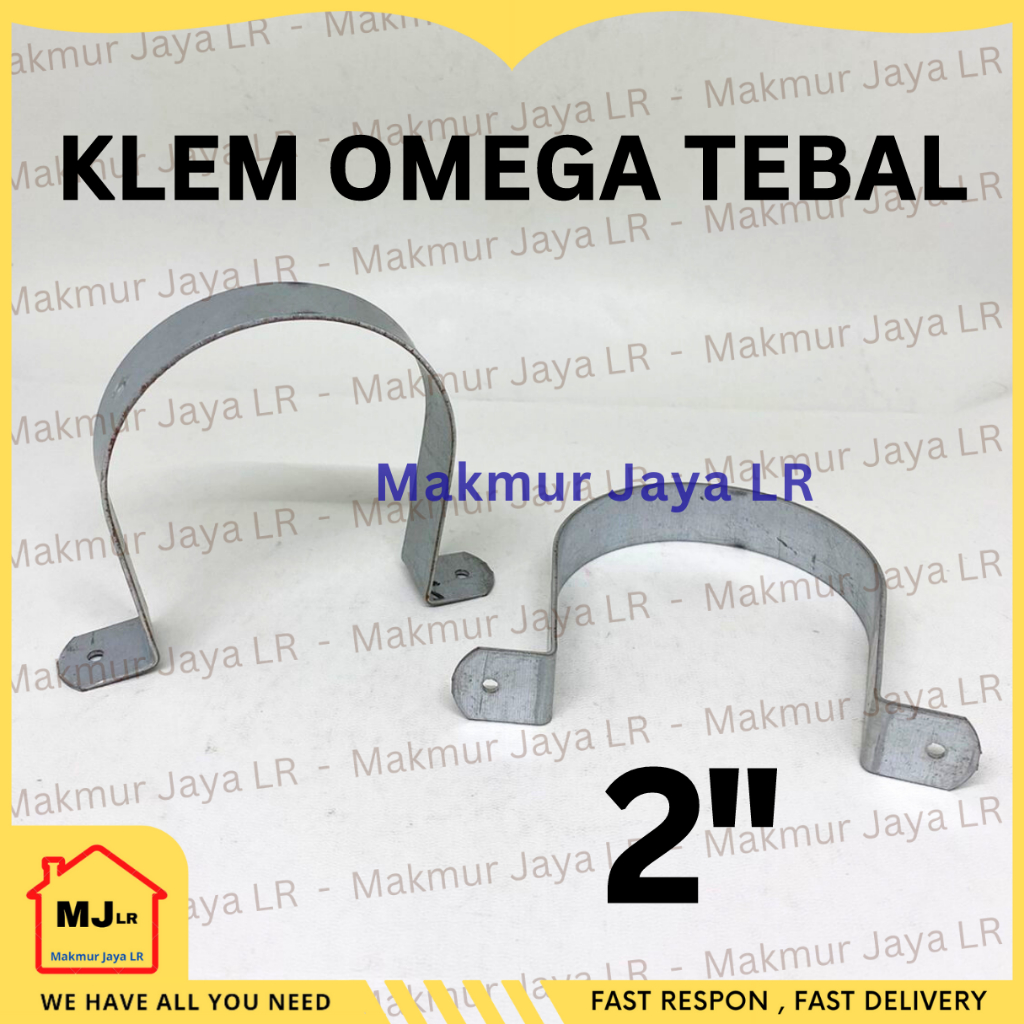 Jual Klem Pipa Omega Tebal 2" 2 inch - Plat GALVANIS / Klem pipa / klem ...